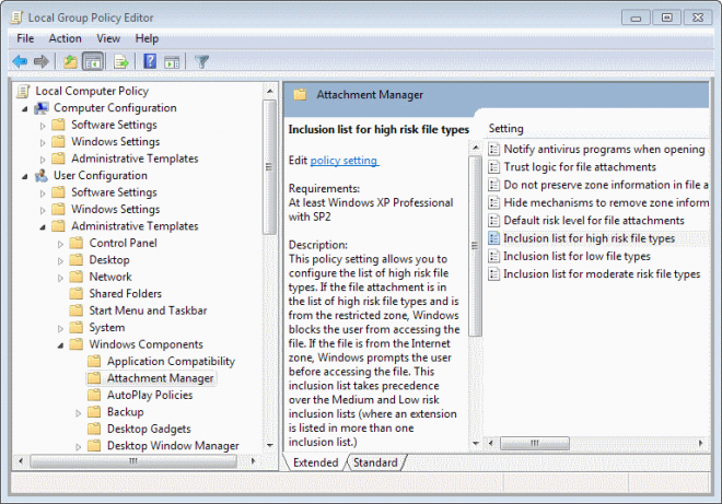Add File Types To The Microsoft Outlook Attachment Manager Ghacks Tech News