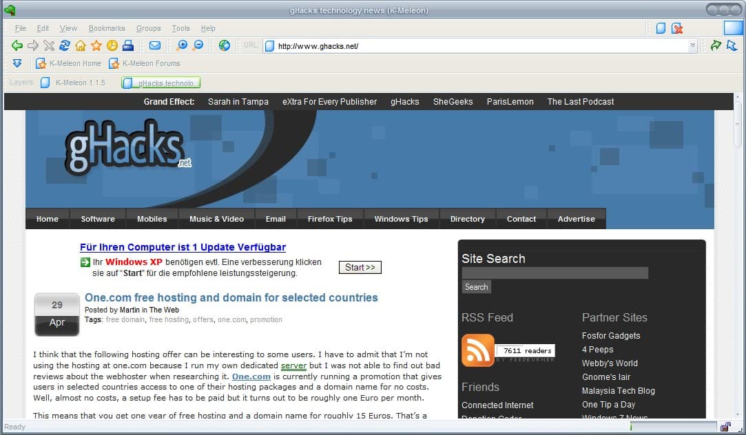 If you are looking for a fast browser... K-Meleon - gHacks Tech News