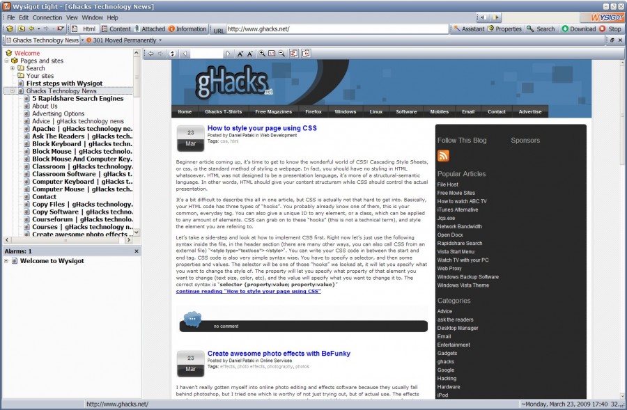 Website Monitor And Downloader - gHacks Tech News