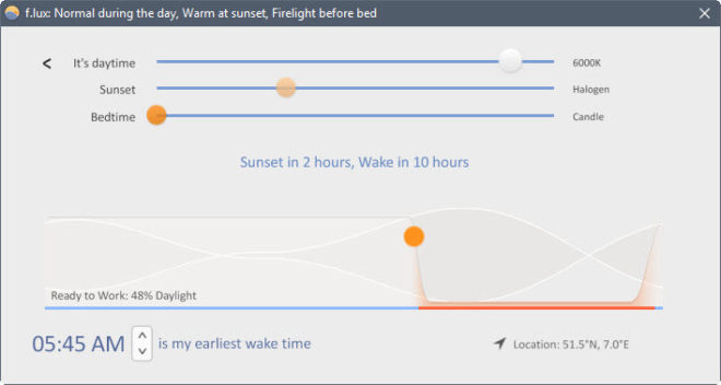 Computer Monitor Lighting Software F.Lux - gHacks Tech News