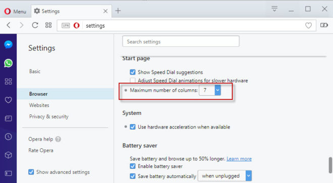 How To Change The Speed Dial Size In Opera - gHacks Tech News