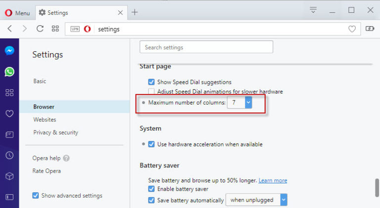 How To Change The Speed Dial Size In Opera - gHacks Tech News