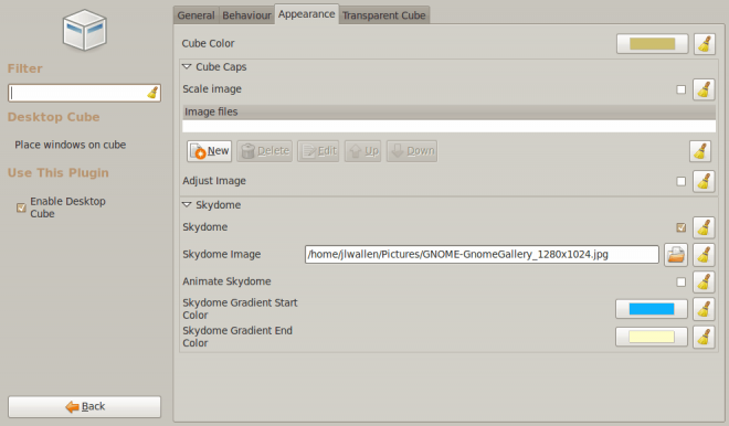 Configuring the appearance of the Compiz Cube - gHacks Tech News