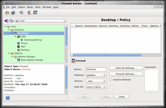 Build a custom firewall with fwbuilder - gHacks Tech News