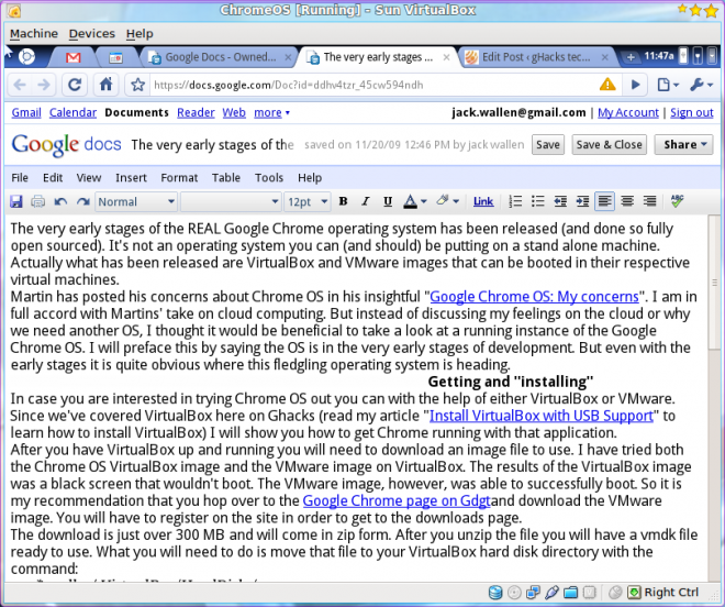 Google Chrome OS: First looks, first impressions - gHacks Tech News