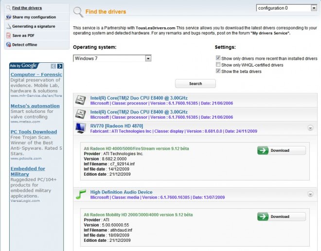 Find Windows Drivers With Ma-Config - gHacks Tech News