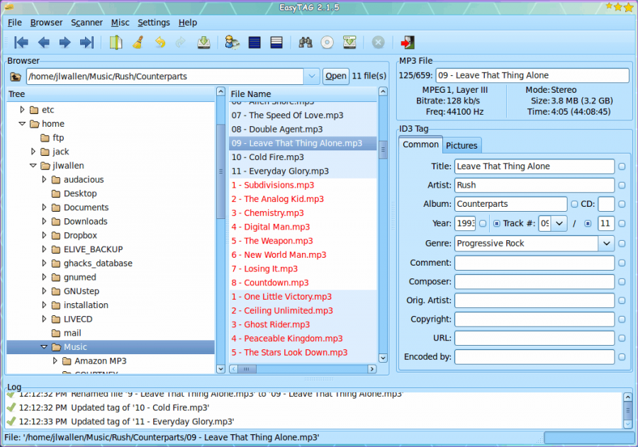 Correct tag errors in your music collection with Easy Tag - gHacks Tech ...