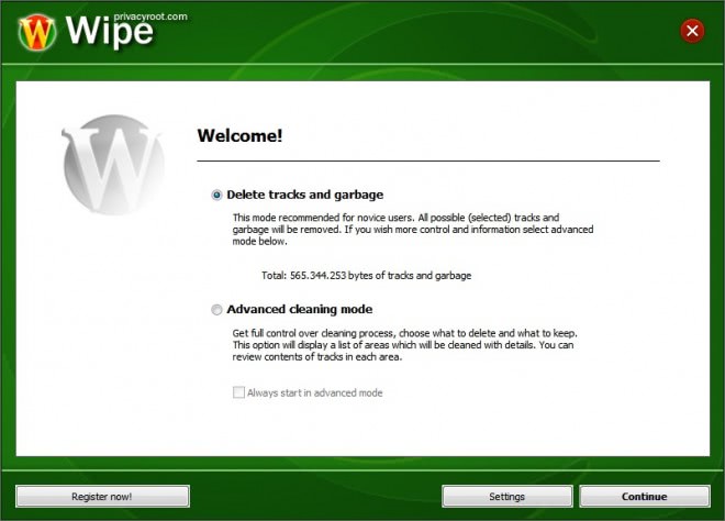 Clear History And Other Traces With Wipe - gHacks Tech News