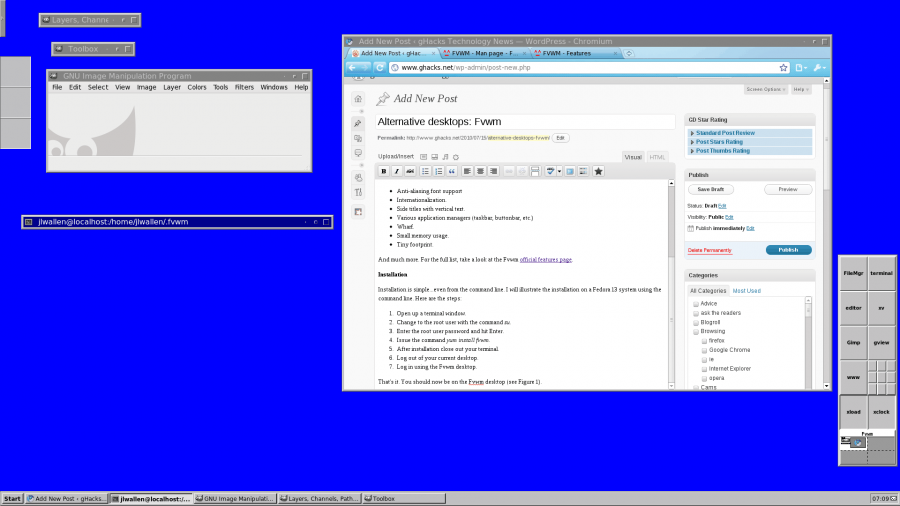 Alternative desktops: Fvwm - gHacks Tech News