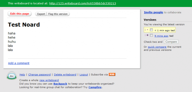 Writeboard, Online Writing Collaboration Service - gHacks Tech News