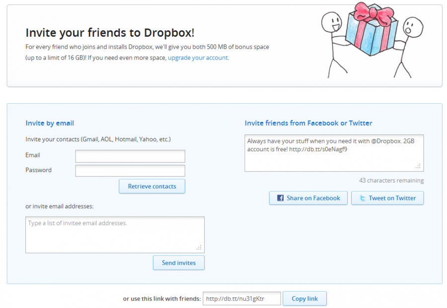 Dropbox Invites Now Good For Up To 16 Gigabytes Of Extra Space - gHacks ...