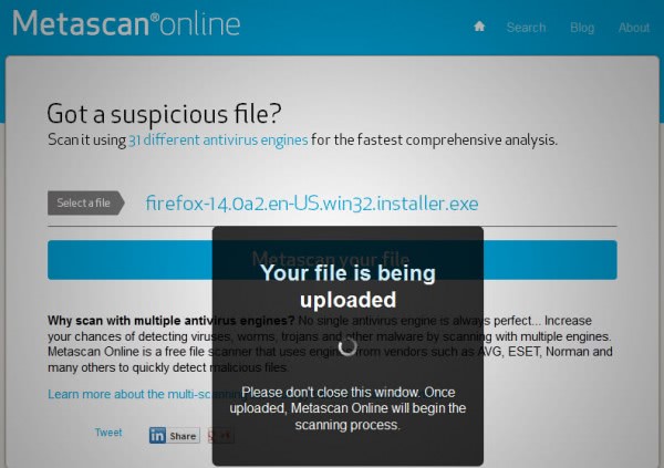 Metascan Update, Scan Files For Viruses Online - gHacks Tech News