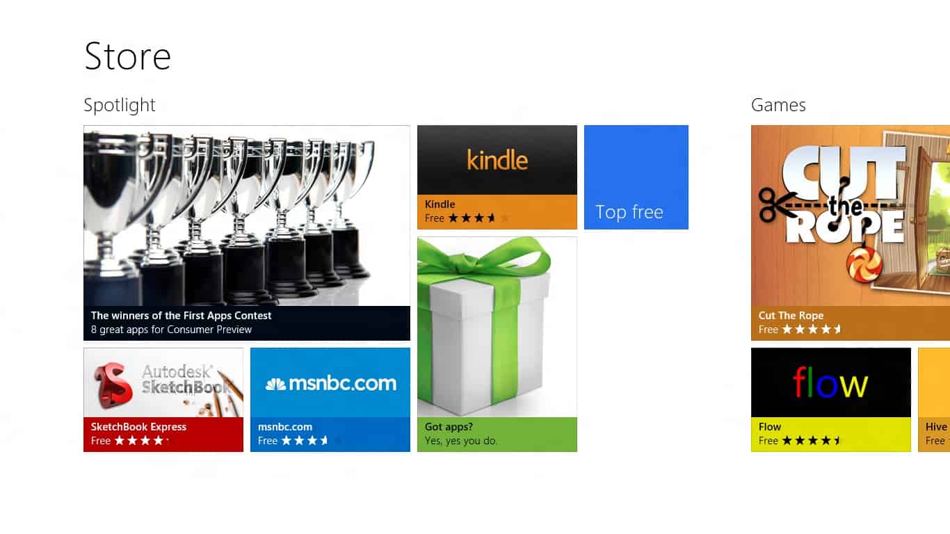 Windows 8 Store Needs To Be Fixed Before Launch - gHacks Tech News