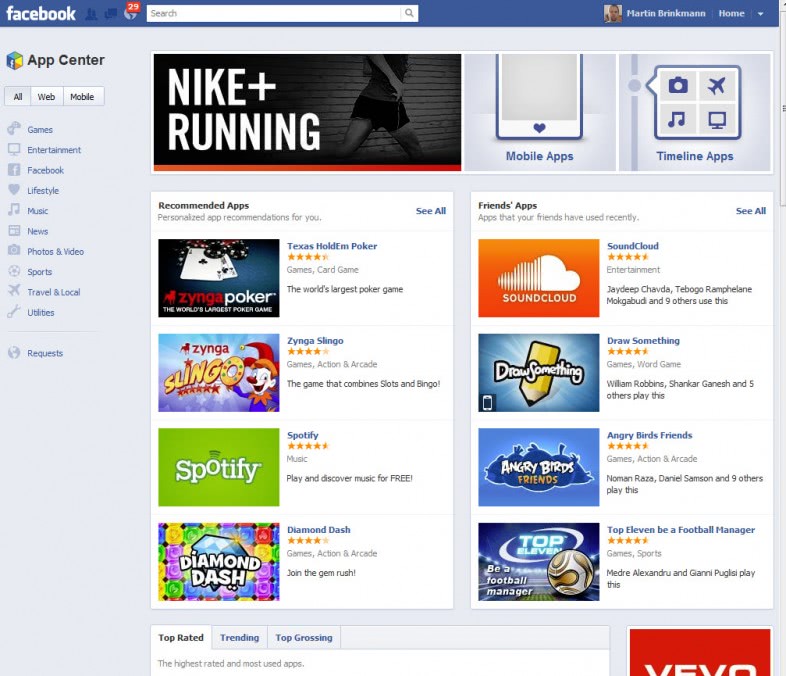 Facebook Launches App Center in the US - gHacks Tech News
