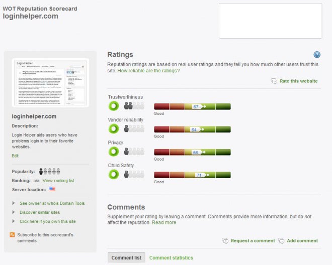 Webmasters: Verify your website's Web of Trust reputation rating ...