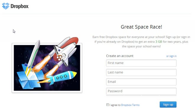 Dropbox Space Race: Up to 25 Gigabyte extra space - gHacks Tech News