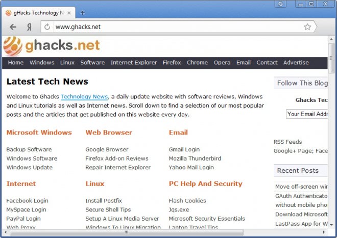Yandex browser based on Chromium launches - gHacks Tech News