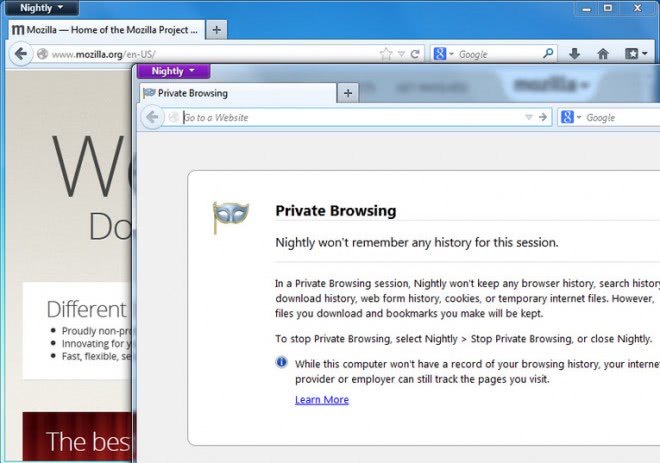 Firefox: per-window private browsing test builds available - gHacks ...