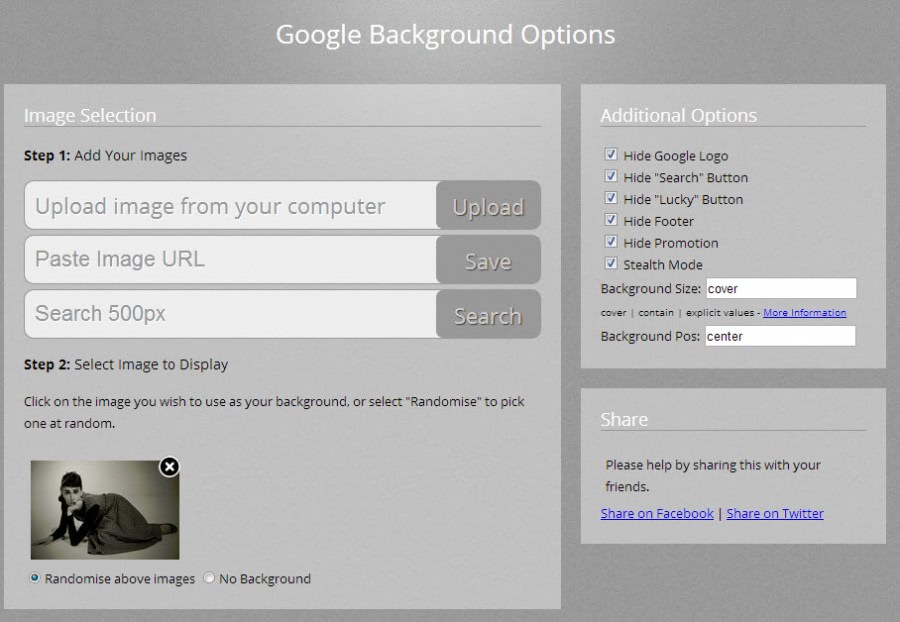 Add a background wallpaper to Google Search - gHacks Tech News