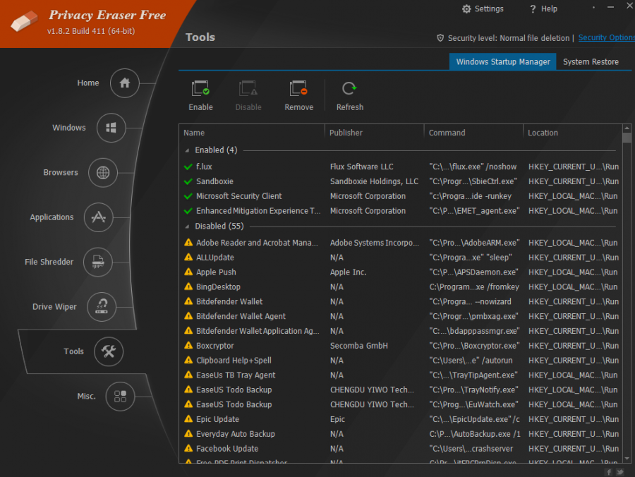 Privacy Eraser is a gorgeous looking cleaner for Windows - gHacks Tech News