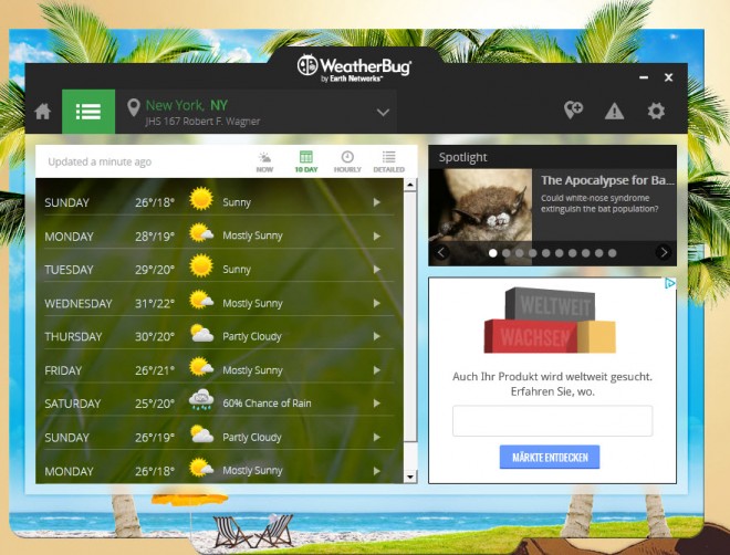 The best desktop weather programs for Windows - gHacks Tech News