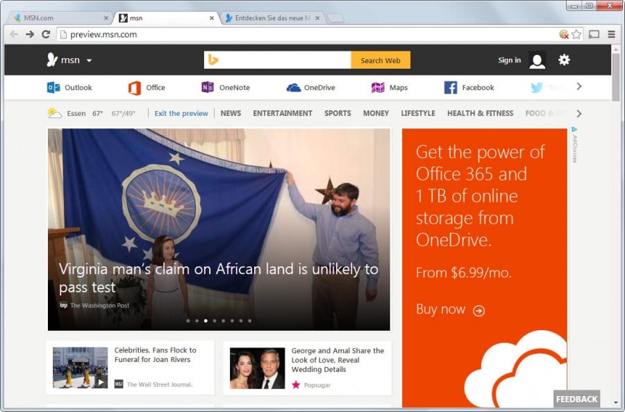 This is what the new MSN homepage looks like - gHacks Tech News