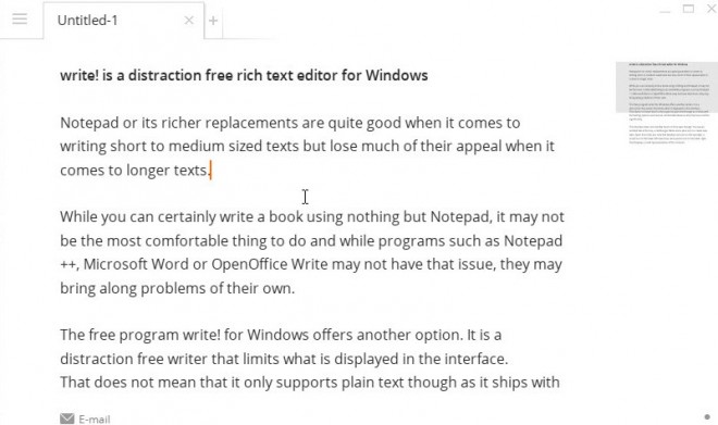 Write! is a distraction free rich text editor for Windows - gHacks Tech ...