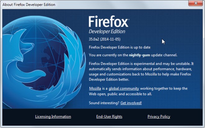 A first look at Firefox's new Developer Edition - gHacks Tech News