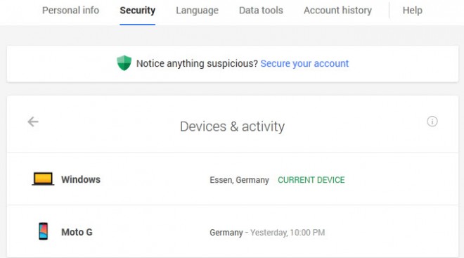 Google improves recent activity information for accounts - gHacks Tech News