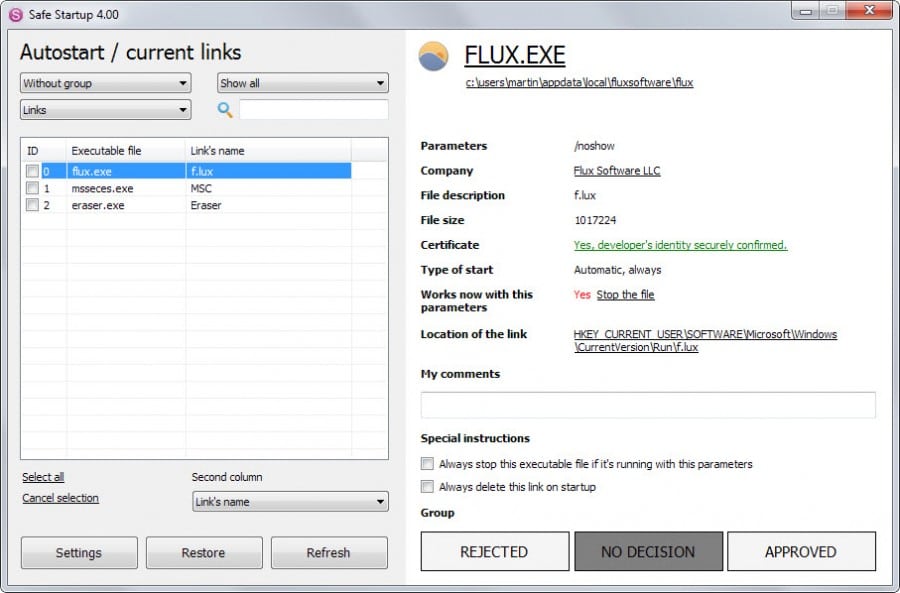 Manage and block Windows autostart items with Safe Startup - gHacks ...
