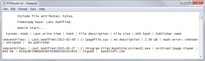 Recent File Seeker creates a list of new or modified files in Windows ...