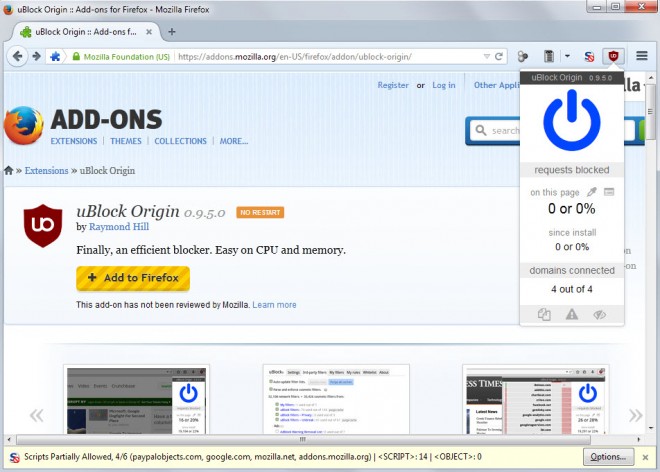 Official uBlock Origin add-on lands for Firefox - gHacks Tech News