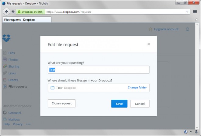 How to request files on Dropbox - gHacks Tech News