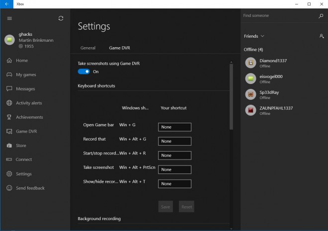 What you need to know about Windows 10's Game DVR feature - gHacks Tech ...