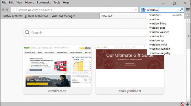 How to restore classic search in Firefox - gHacks Tech News