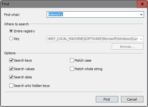 Registry Finder: third-party Registry editor with quick jump - gHacks ...