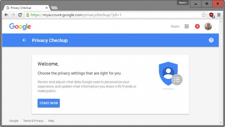 Privacy Checkup: review your Google privacy settings - gHacks Tech News