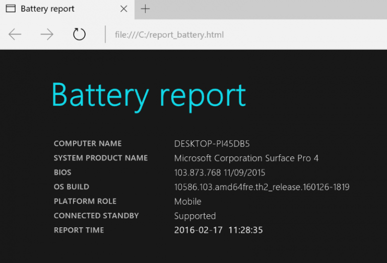 How to generate a battery report in Windows - gHacks Tech News