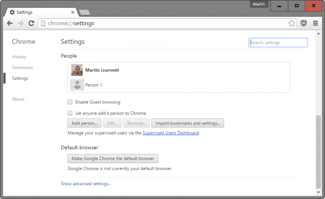 How to enable Guest Browsing in Google Chrome - gHacks Tech News