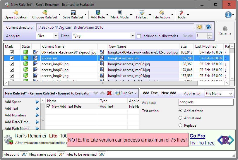 Ron's Renamer: powerful rename utility - gHacks Tech News