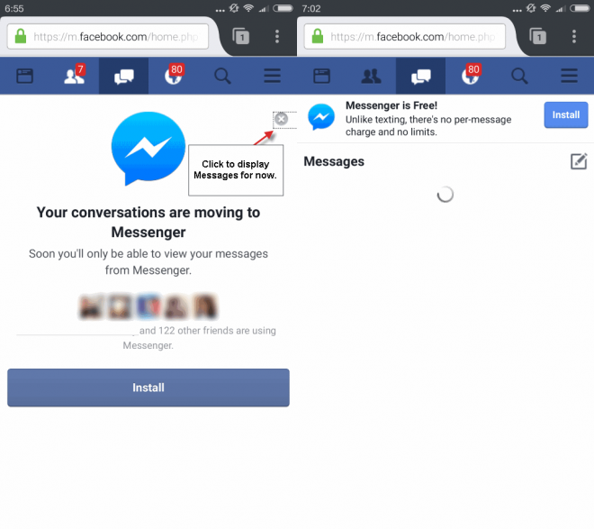 Facebook Mobile: Your conversations are moving to Messenger - gHacks ...