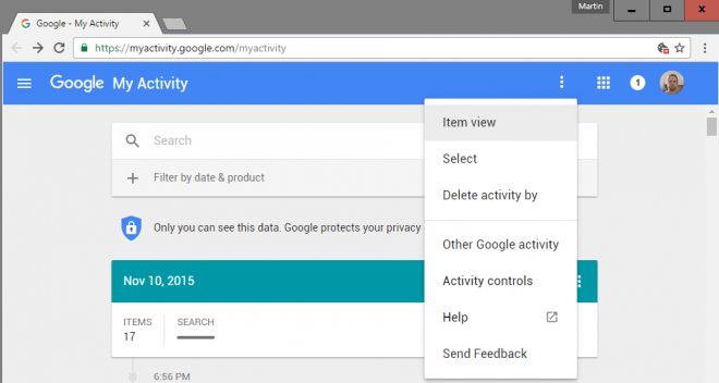My Activity reveals how much Google knows about you - gHacks Tech News