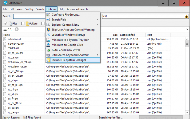 UltraSearch 2.1 with file content search - gHacks Tech News
