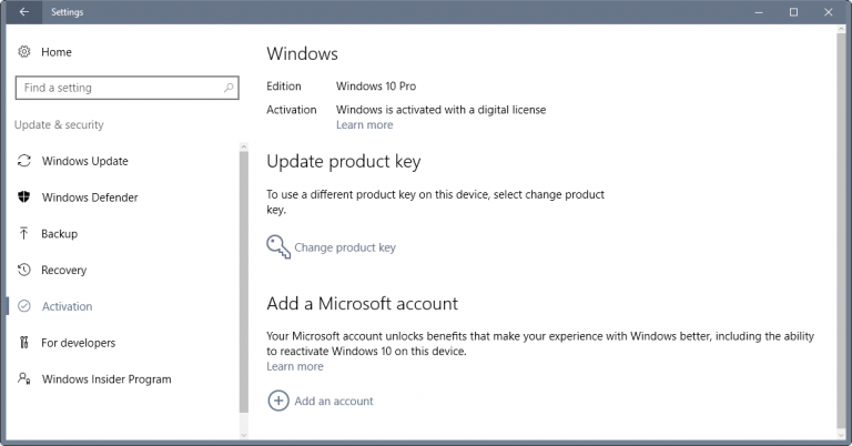 Link a Microsoft Account to a Windows 10 license - gHacks Tech News