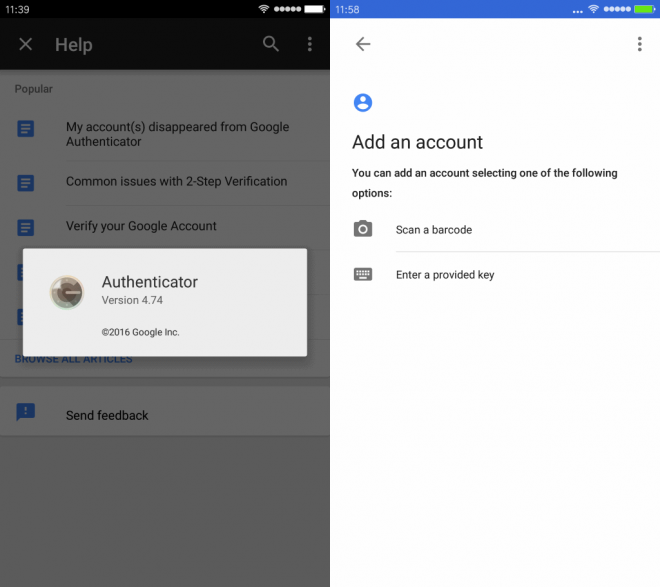 Google Authenticator 4.74 with in-app scanner - gHacks Tech News