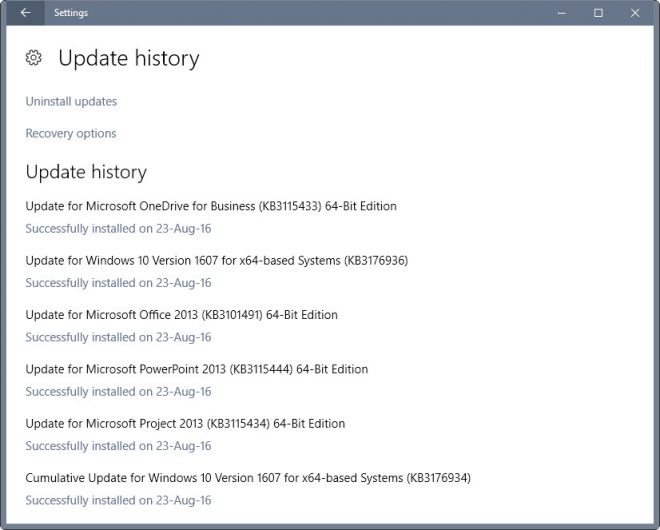 Windows 10 Update History improvement - gHacks Tech News