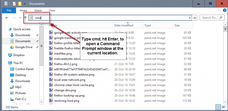 Open relative Command Prompt or Explorer windows quickly - gHacks Tech News