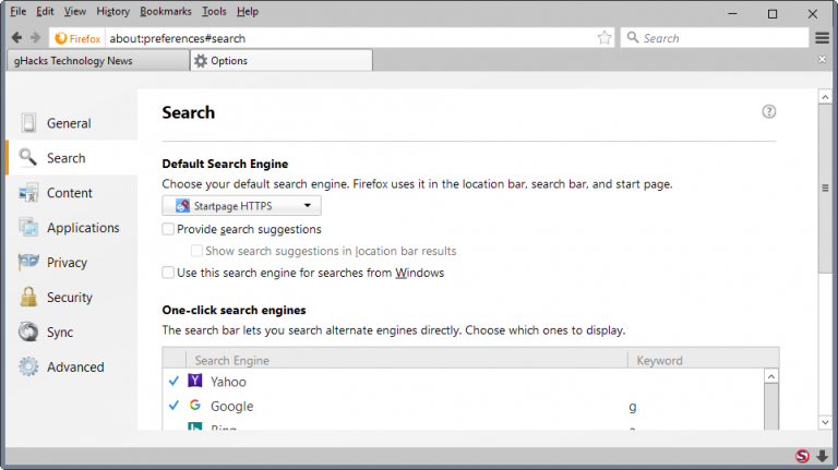 How to add custom search engines to your web browser - gHacks Tech News