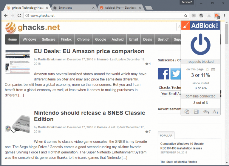 Chrome's Adblock Pro is a uBlock Origin rip-off - gHacks Tech News