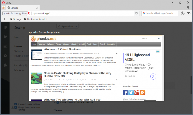 Microsoft claims Edge is the only browser with pin & preview tabs ...